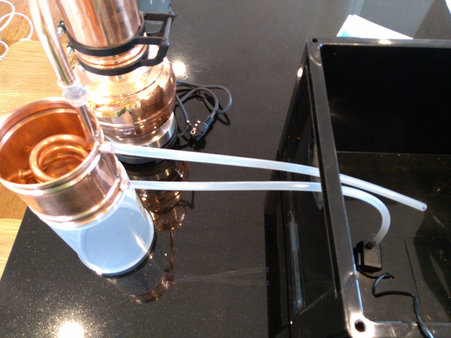 Home distilling kit set up photos - Aurora Distillery New Zealand